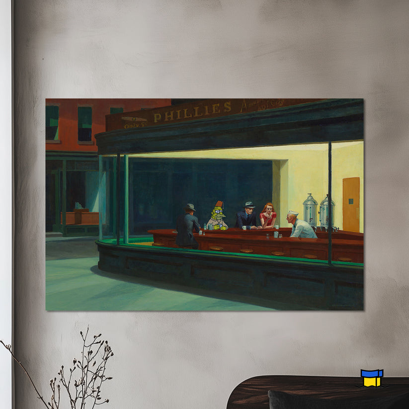 NIGHTHAWKS | The Simpsons Art Print – BONE DRY CUFFS